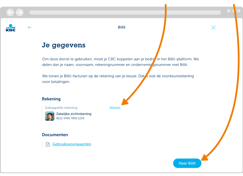 Comment relier Billit et CBC Touch